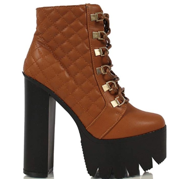 Bumper | Shoes | Bumper Faux Leather High Platform Ankle Booties | Poshmark